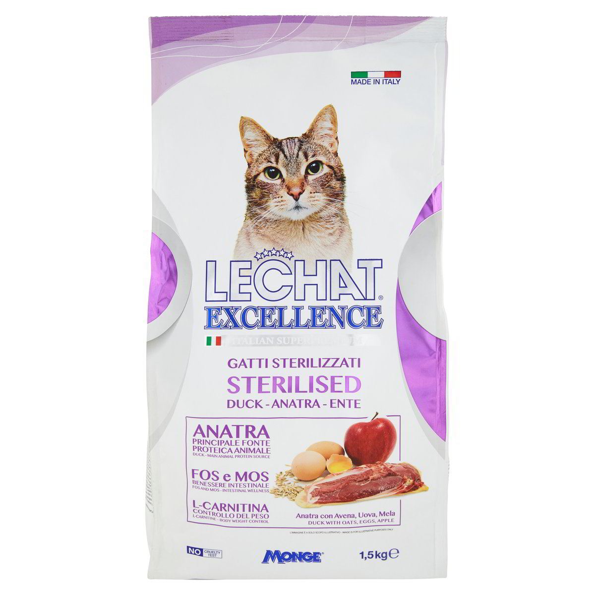 CROCCANTINI PER GATTI STERILIZZATI ANATRA EXCELLENCE MONGE LECHAT - DupliClick