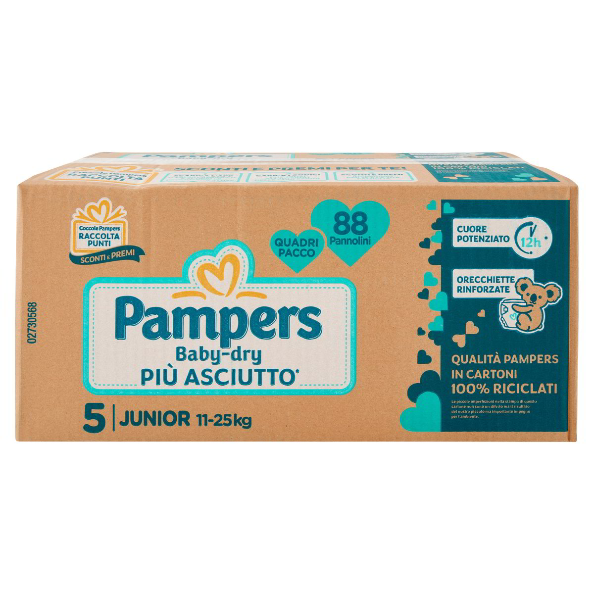 PANNOLINI 5 JUNIOR 11-25 KG BABY-DRY PAMPERS - DupliClick