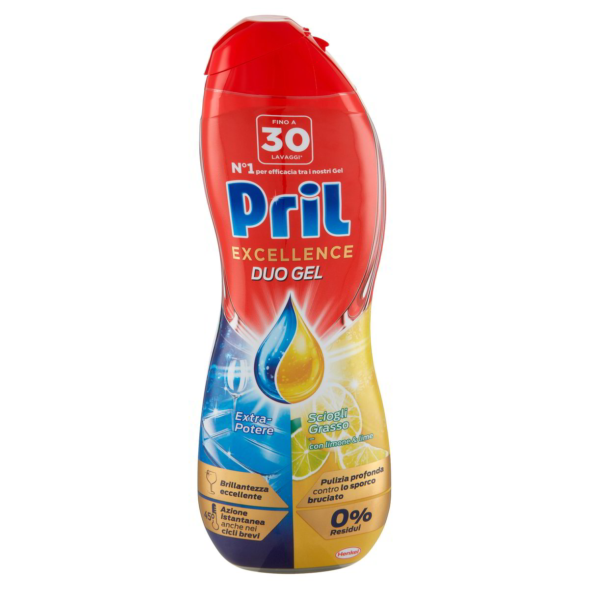 EXCELLENCE DUO GEL SCIOGLI GRASSO CON LIMONE & LIME 30 LAVAGGI PRIL ...