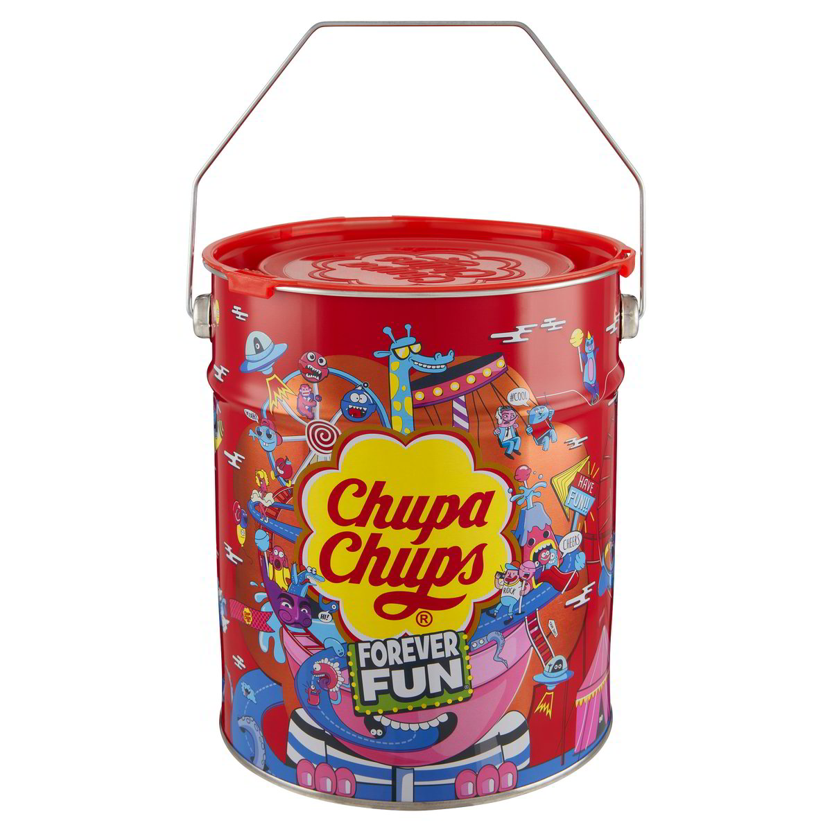 CHUPA CHUPS 150 PZ IN BARATTOLO DI LATTA CHUPA CHUPS ORIGINAL - DupliClick