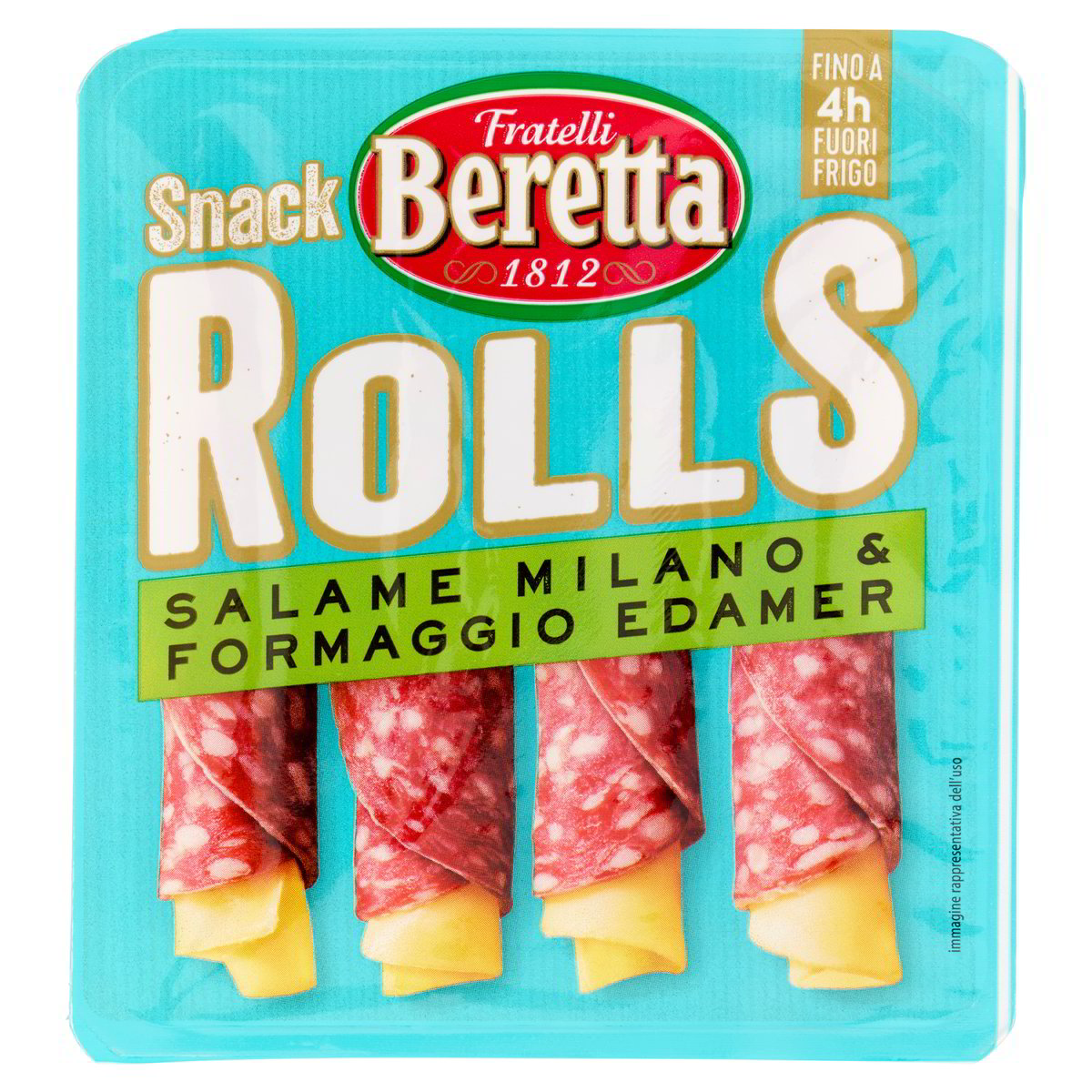 ROLLS SALAME MILANO & FORMAGGIO EDAMER SNACK FRATELLI BERETTA - DupliClick